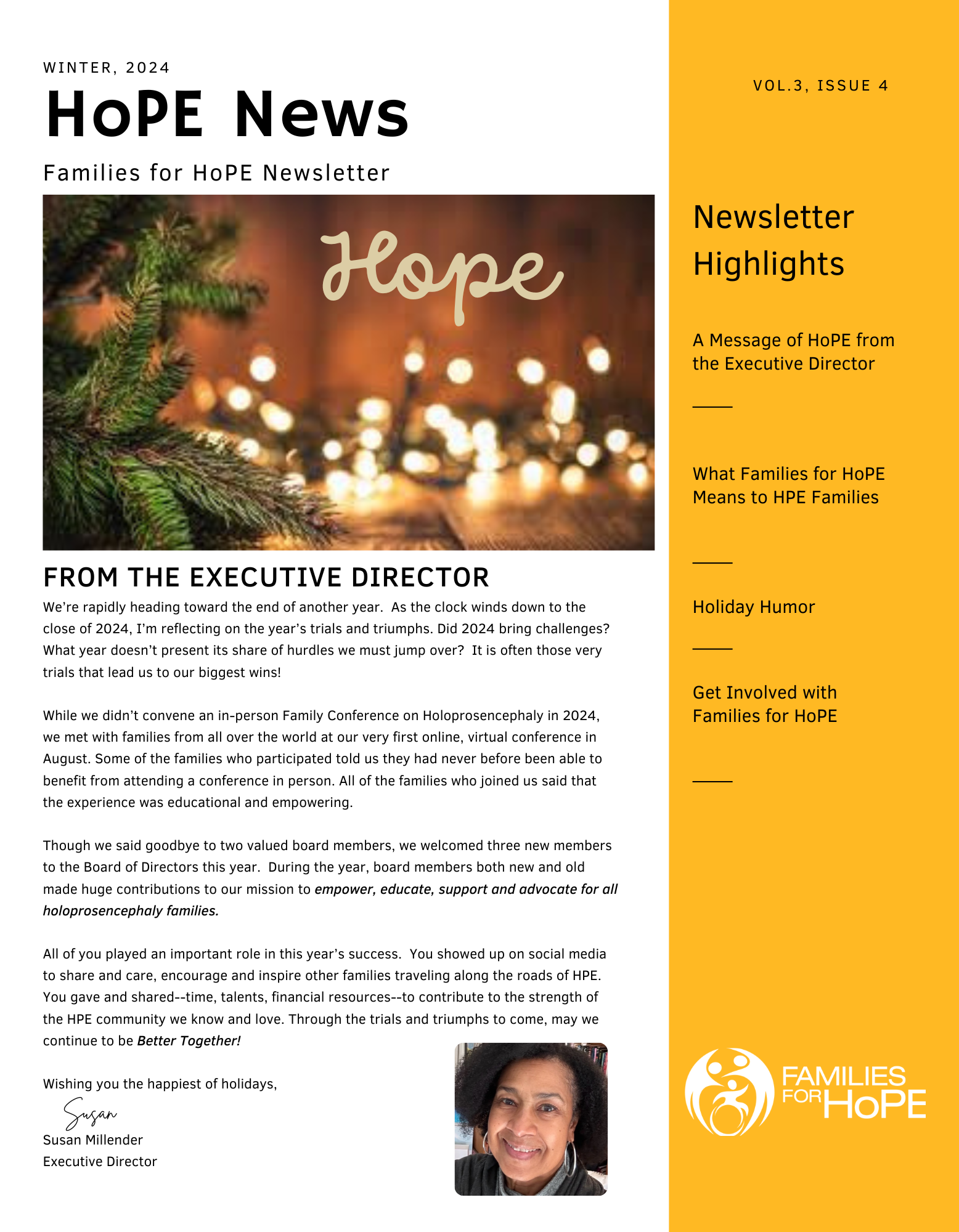 Winter 2024 HoPE Newsletter - Families for HoPE, Inc.