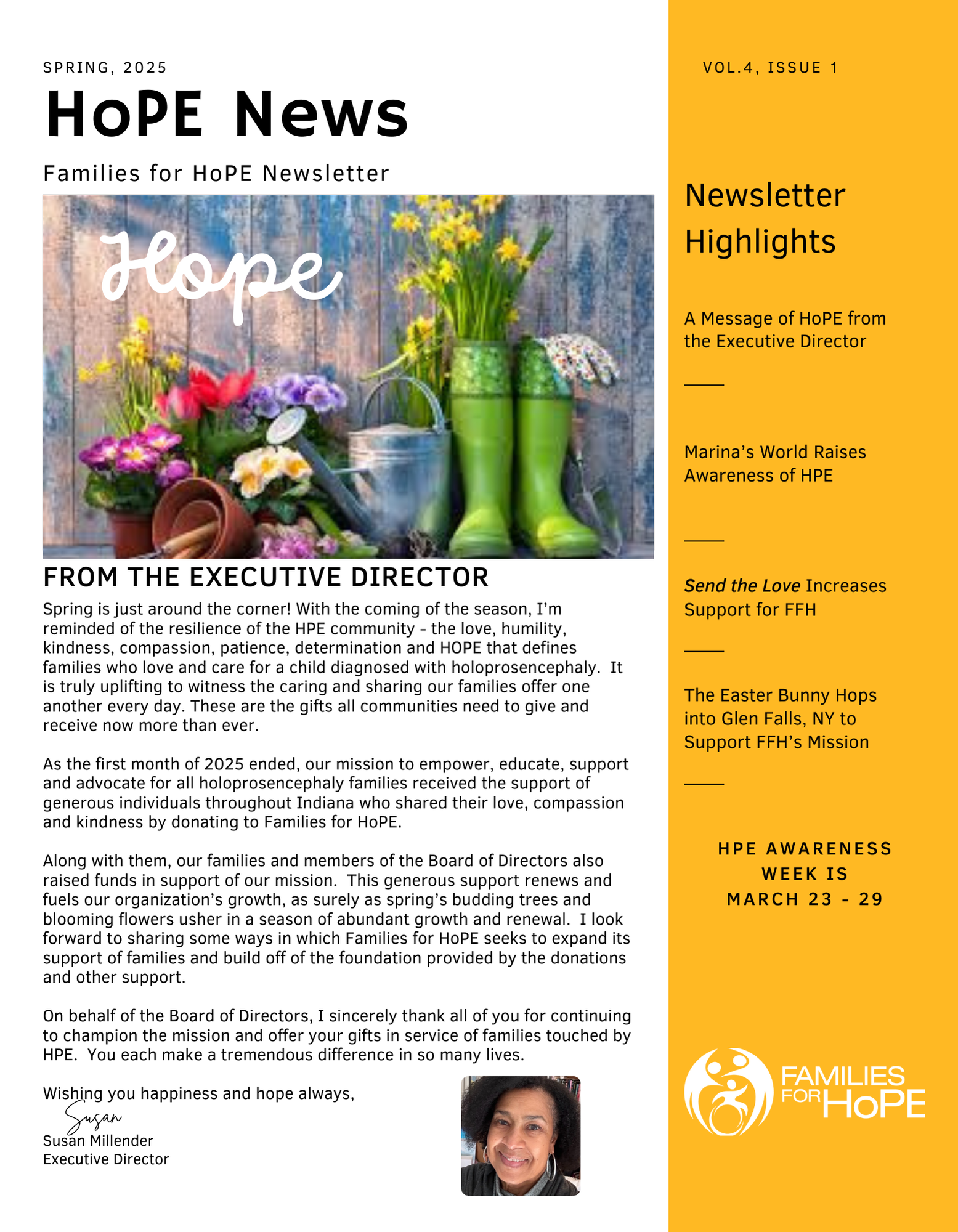 Spring 2025 HoPE News Newsletter - Families for HoPE, Inc.
